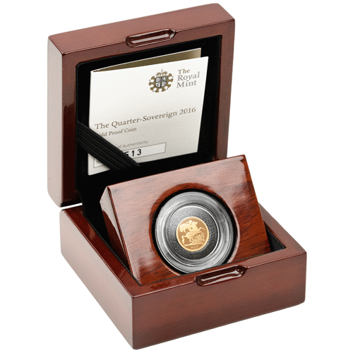 Pre-Owned 2016 UK Quarter Sovereign Proof Gold Coin | Out Of Stock ...
