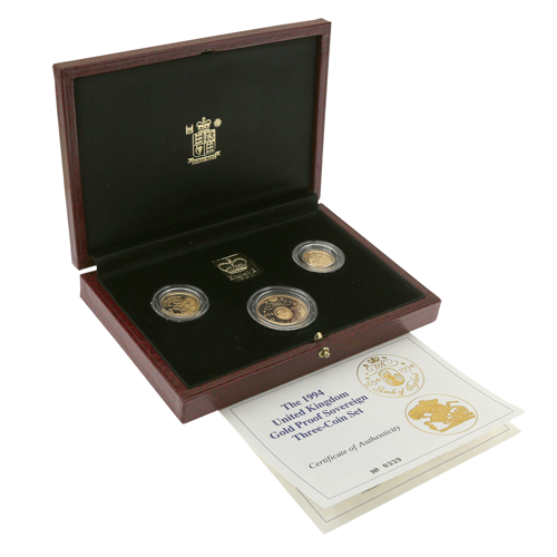 Pre-Owned 1994 UK Sovereign Proof Gold 3-Coin Set | Pre-Owned ...