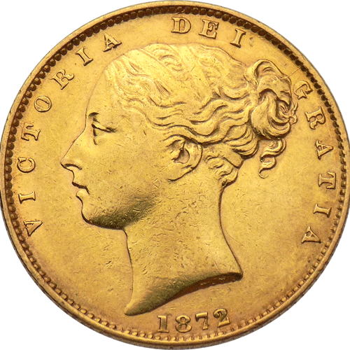 Pre-Owned 1872 London Mint DN.6 Victoria Young Head "Shield" Full ...