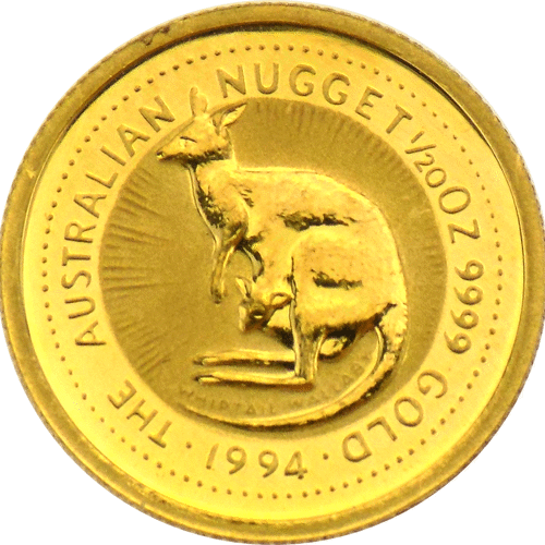 Pre-Owned 1994 Australian Kangaroo 1/20oz Gold Coin - VAT Free | Out Of ...