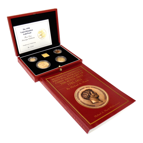 Pre-Owned 1998 UK Proof Sovereign Gold 4 Coin Collection With Benedetto ...