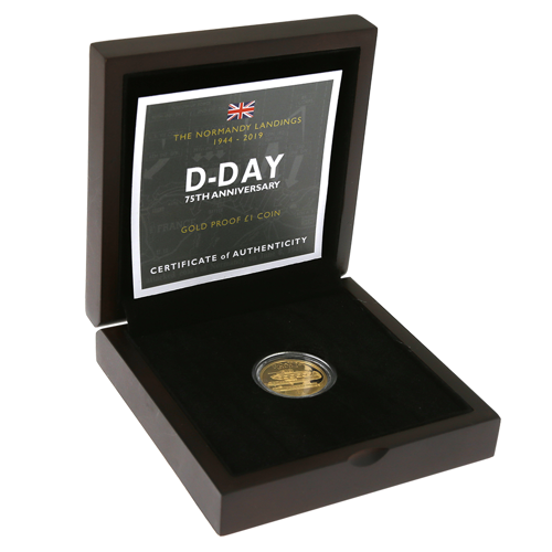 Pre-Owned 2019 Guernsey D-Day 75th Anniversary £1 Gold Proof Coin | Out ...