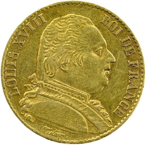 Pre-Owned 1814 Louis XVIII French 20 Franc Gold Coin | Pre-Owned | Atkinsons Bullion