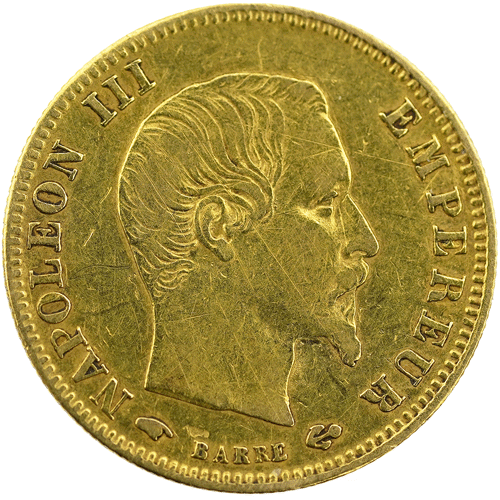 Pre-Owned 1859 French 5 Francs Napoleon III Gold Coin | Out Of Stock ...