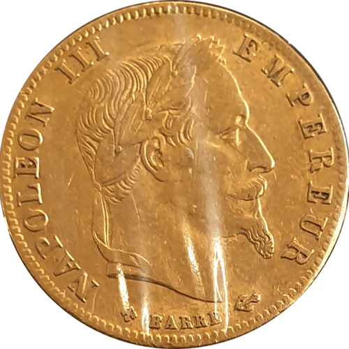 Pre-Owned 1868 French 5 Francs Napoleon III Gold Coin | Out Of Stock ...