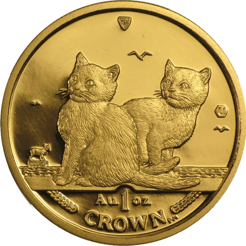 Pre-Owned 2003 Isle of Man Balinese Kittens 1oz Gold Coin | Out Of ...