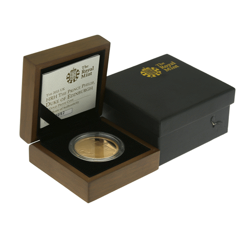 Pre-Owned 2011 UK Prince Philip Duke of Edinburgh £5 Gold Proof Coin ...