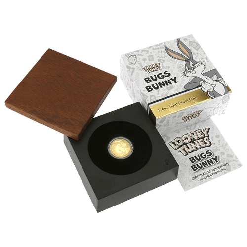 Pre-Owned 2019 Australian Looney Tunes: Bugs Bunny 1/4oz Gold Proof ...