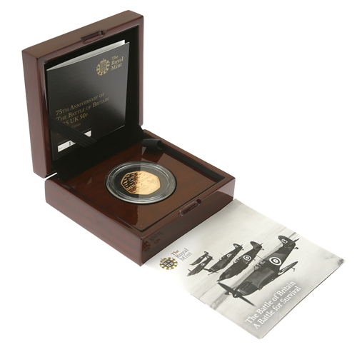 Pre-Owned 2015 UK 75th Anniversary of the Battle of Britain 50p Gold ...