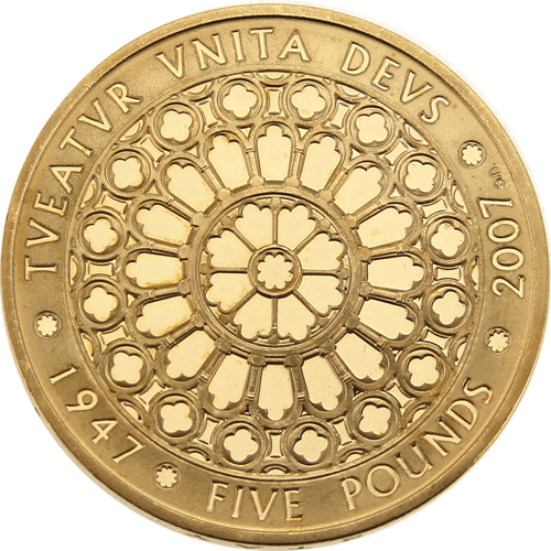 Pre-Owned 2007 UK Diamond Wedding £5 Proof Design Gold Crown Coin | Pre ...