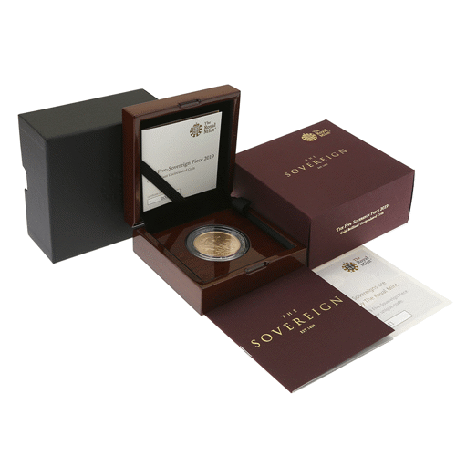 Pre-Owned 2019 UK Brilliant Uncirculated Quintuple Sovereign Gold Coin | Pre-Owned | Atkinsons ...
