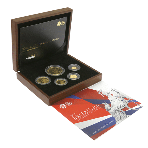 Pre-Owned 2013 UK Britannia 5-Coin Gold Proof Collection - Missing ...