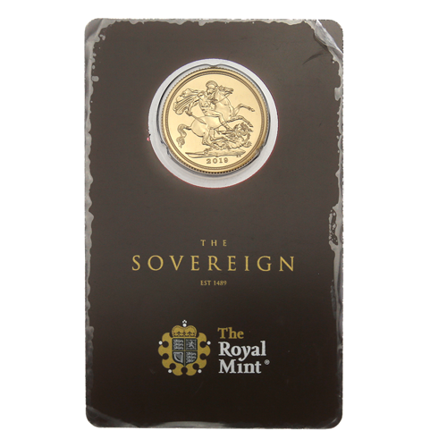 Pre-Owned 2019 India Mint Full Sovereign Gold Coin - Carded | Out Of ...