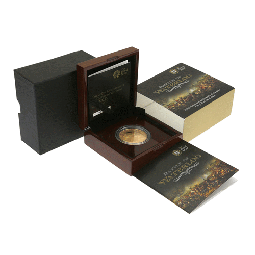 Pre-Owned 2015 UK 200th Anniversary of the Battle of Waterloo £5 Gold ...