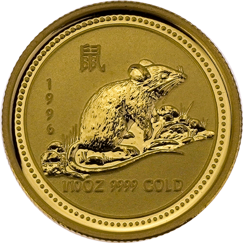 Pre-Owned 1996 Australian Lunar Rat 1/10oz Gold Coin | Out Of Stock ...