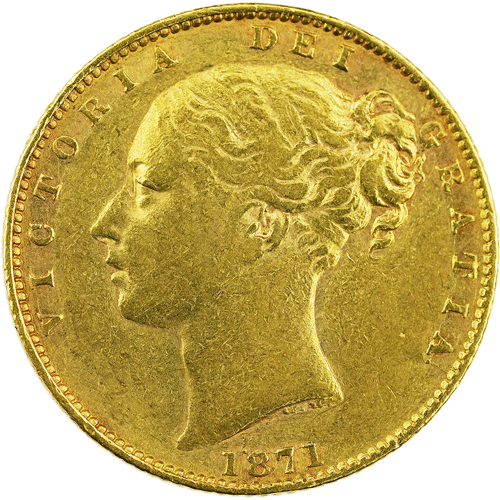 Pre-Owned 1871 London Mint DN.97 Victoria Young Head 'Shield' Full ...