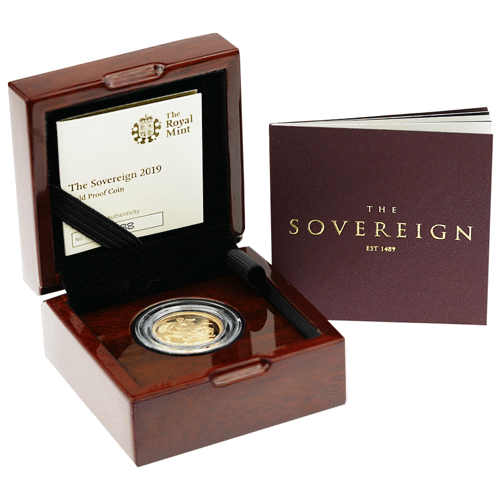 Pre-Owned 2019 UK Full Sovereign Gold Proof Coin - Missing Inner Box ...
