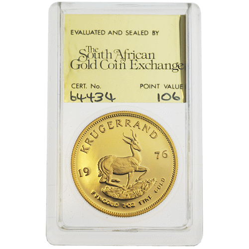 Pre-Owned 1976 South African Krugerrand 1oz Proof Gold Coin - SAGCE ...
