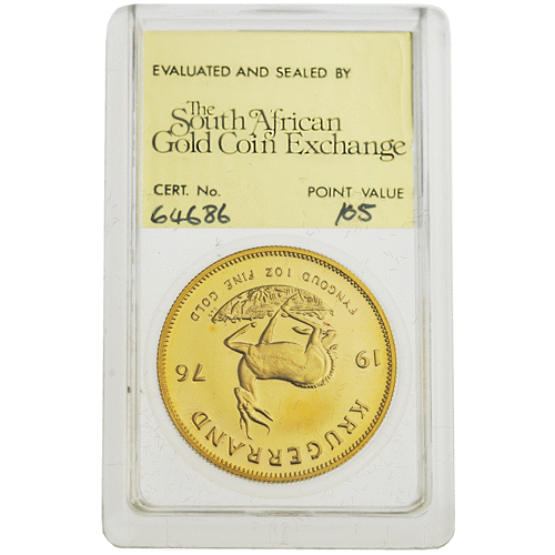 Pre-Owned 1976 South African Krugerrand 1oz Proof Gold Coin - SAGCE ...