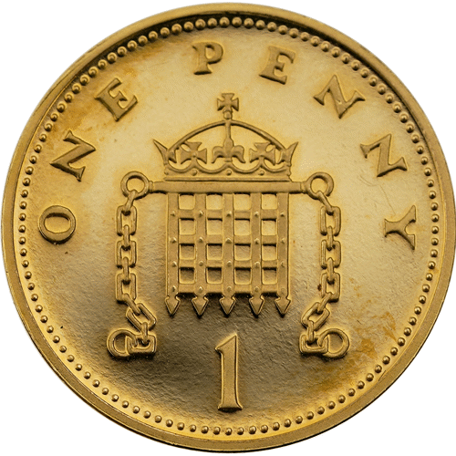 Pre-Owned 2008 UK 1p Proof Design Gold Coin | Out Of Stock | Atkinsons ...