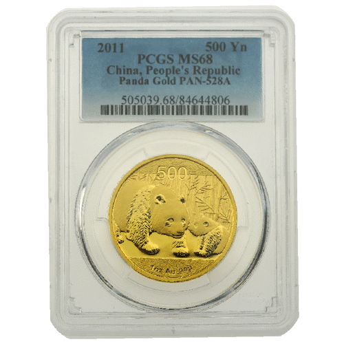 Pre-Owned 2011 Chinese Panda 1oz Gold Coin PCGS Graded MS 68 - 505039. ...