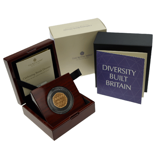 Pre-Owned 2020 UK Celebrating British Diversity 50p Gold Proof Coin ...