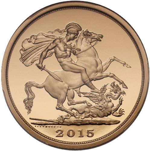 Pre-Owned 2015 UK 'Fourth Portrait' Full Sovereign Proof Design Gold ...