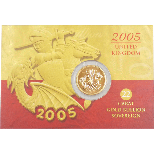 Pre-Owned 2005 UK Full Sovereign Gold Coin - Carded | Pre-Owned ...