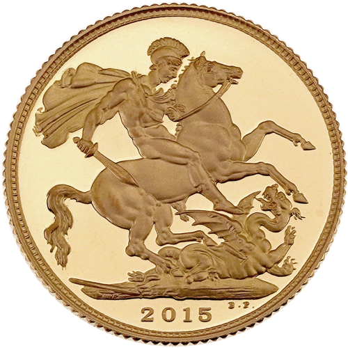 Pre-Owned 2015 UK 'Fifth Portrait' Full Sovereign Proof Design Gold ...