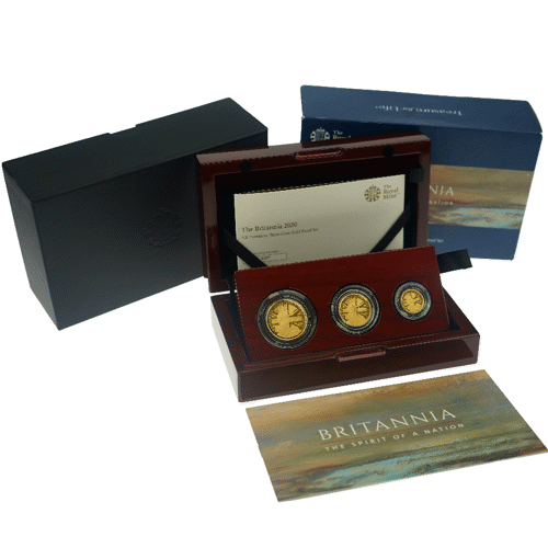 Pre-Owned 2020 UK Britannia Premium Proof Gold 3-Coin Set | Out Of ...