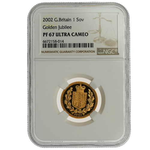 Pre-Owned 2002 UK Full Sovereign Proof Gold Coin - NGC Graded PF 67 ...