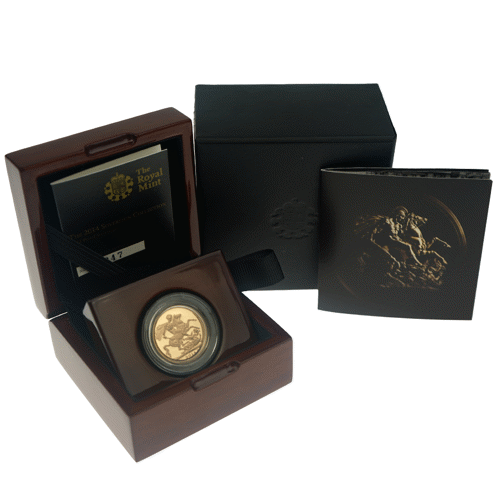 Pre-Owned 2014 UK Full Sovereign Proof Gold Coin - Damaged Box | Pre ...