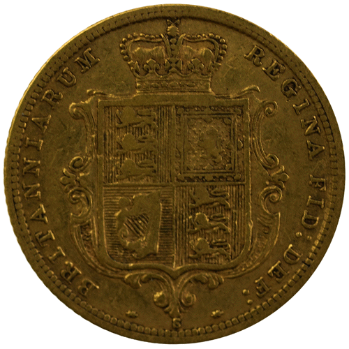 Pre-Owned 1881 Sydney Mint Victorian 'Shield' Half Sovereign Gold Coin ...