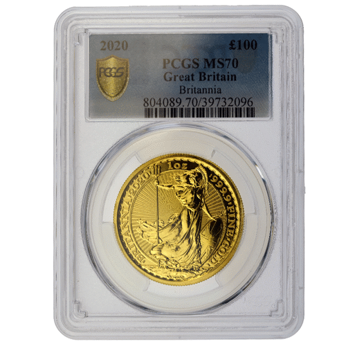 Pre-Owned 2020 UK Britannia 1oz Gold Coin - PCGS Graded MS70 - 804089. ...