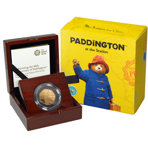 Sell UK Paddington Bear 50p Proof Gold Coin | Atkinsons Bullion