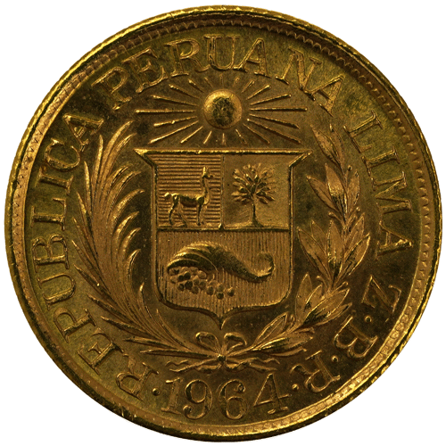 Pre-Owned 1964 Peru 1/2 Libra Gold Coin | Out Of Stock | Atkinsons Bullion
