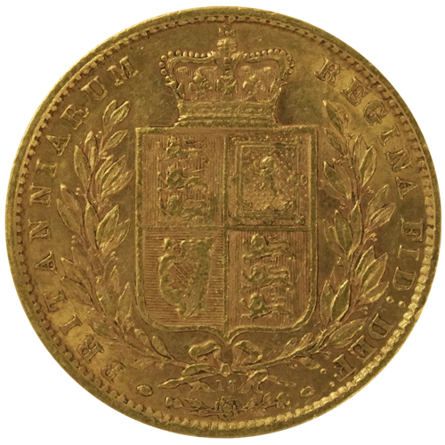 Pre-Owned 1871 London Mint DN.13 Victorian "Shield" Full Sovereign Gold ...