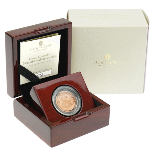 Pre-Owned 2022 UK Memorial Full Sovereign Piedfort Proof Gold Coin ...