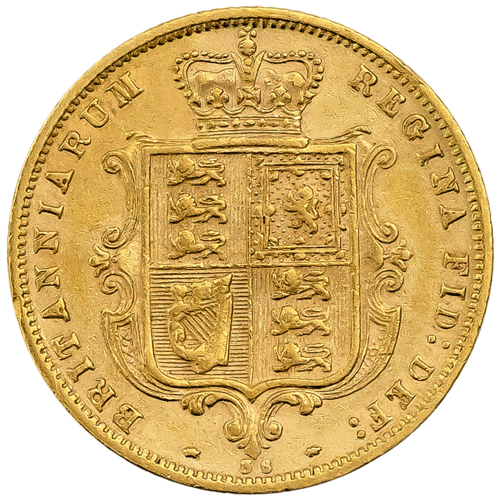 Pre-Owned 1878 London Mint DN.36 Victorian "Shield" Half Sovereign Gold ...