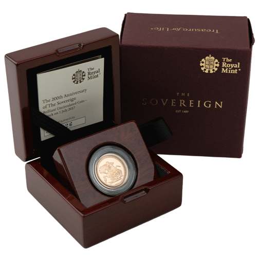 Pre-Owned 2017 UK Full Sovereign 200th Anniversary 'Struck on the Day ...