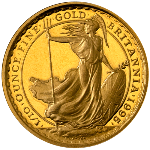 Pre-Owned 1995 UK Britannia 1/10oz Proof Design Gold Coin | Pre-Owned ...