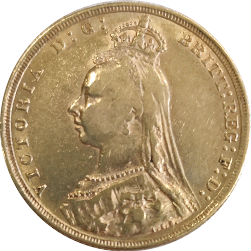 Pre-Owned 1889 London Mint Victoria Jubilee Head Full Sovereign Gold ...
