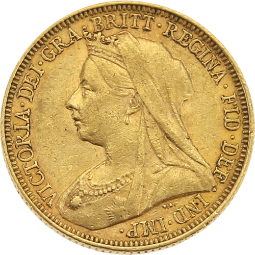 Pre-Owned 1895 Melbourne Mint Victoria 'Veiled Head' Full Sovereign ...