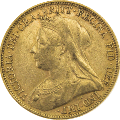 Pre-Owned 1898 Melbourne Mint Victoria 'Veiled Head' Full Sovereign ...
