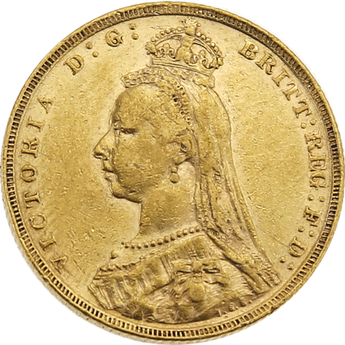 Pre-Owned 1891 London Mint Victoria Jubilee Head Full Sovereign Gold ...