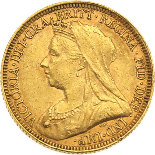 Pre-Owned 1894 Melbourne Mint Victoria 'Veiled Head' Full Sovereign ...