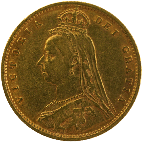 Pre-Owned 1892 London Mint Victorian 'Shield' Half Sovereign Gold Coin ...
