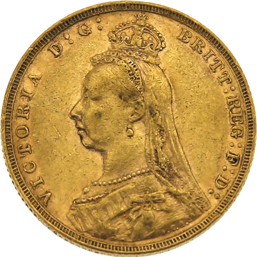 Pre-Owned 1890 London Mint Victorian Jubilee Head Full Sovereign Gold ...