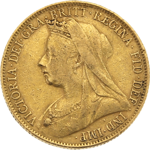 Pre-Owned 1899 Perth Mint Victoria 'Veiled Head' Full Sovereign Gold ...