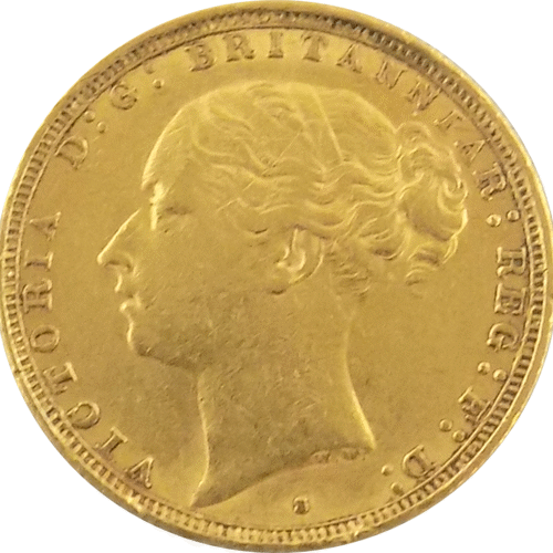 Pre-Owned 1883 London Mint Victoria Young Head Full Sovereign Gold Coin ...